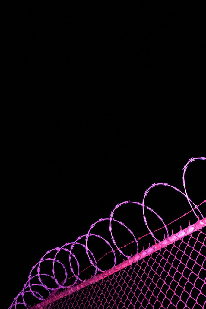 Razor wire by James Godman - Godman.